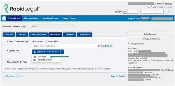 How to Use iManage with Rapid Legal